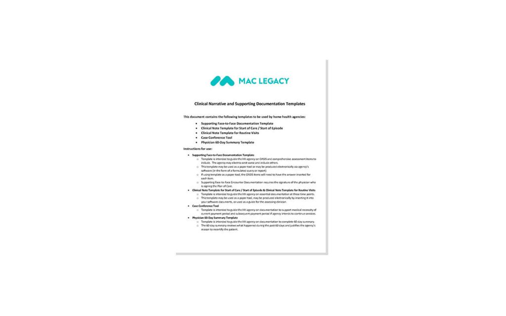 MAC Legacy » Clinical Narrative and Supporting Documentation Templates ...